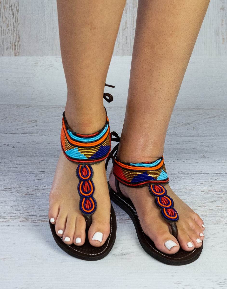 Bold Leather Sandals | African Sandals | Afrix Style
